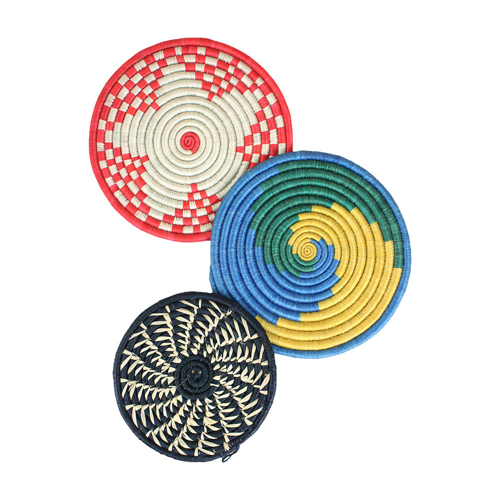 Rwandan Woven Mat - Small - Wicker - African Art | Africa Imports