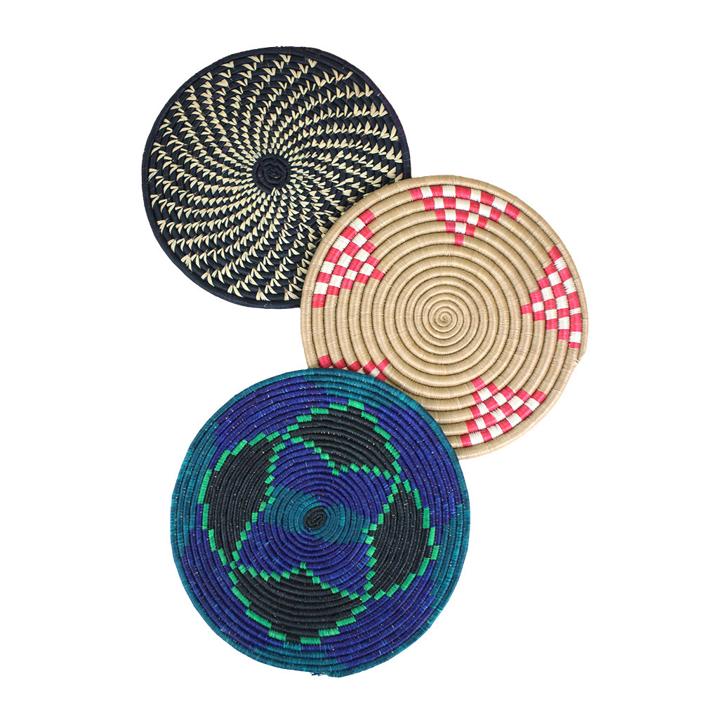 Rwandan Woven Mat - Large - Wicker - African Art | Africa Imports