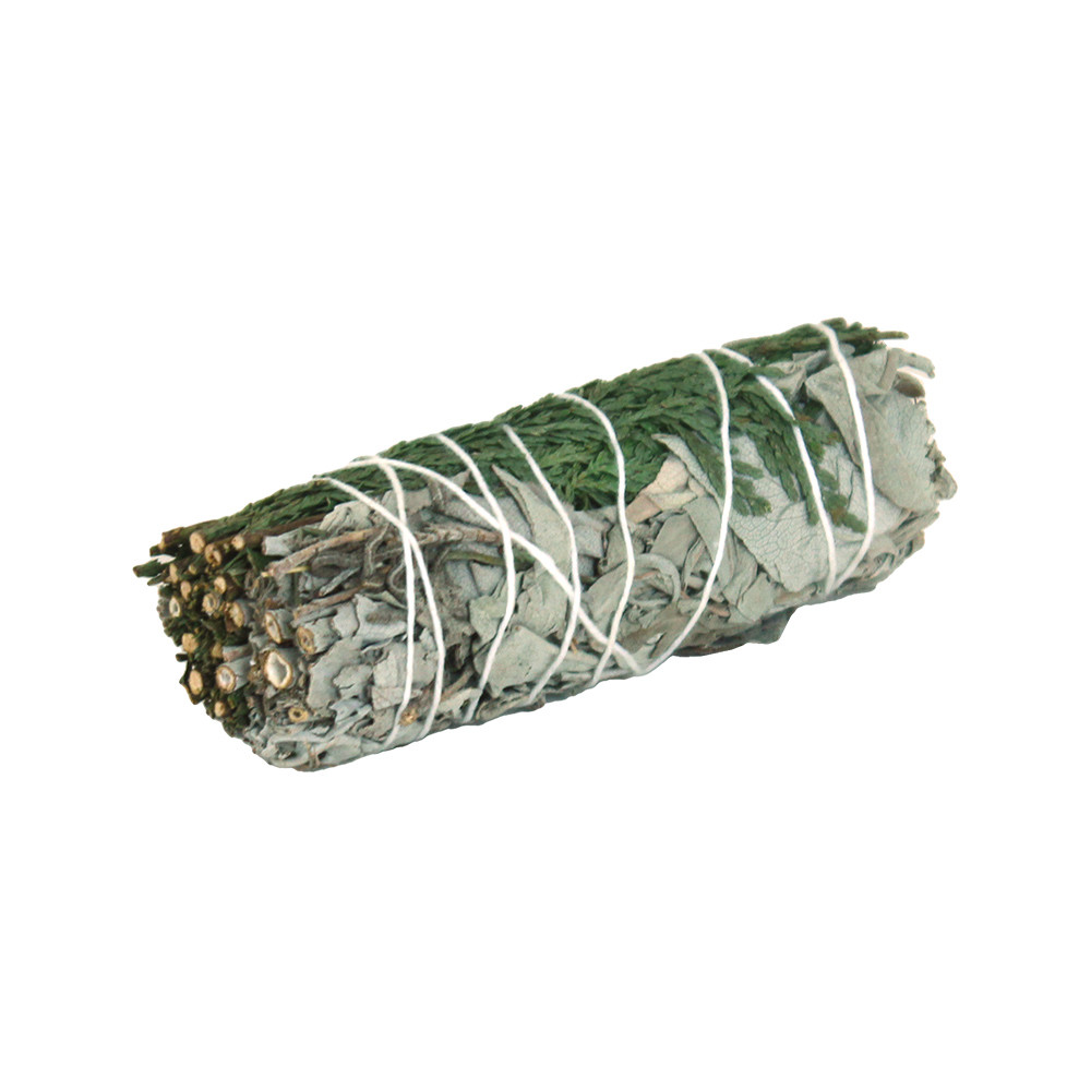 White Sage & Cedar Smudge Stick - Herbal Remedies & Edibles