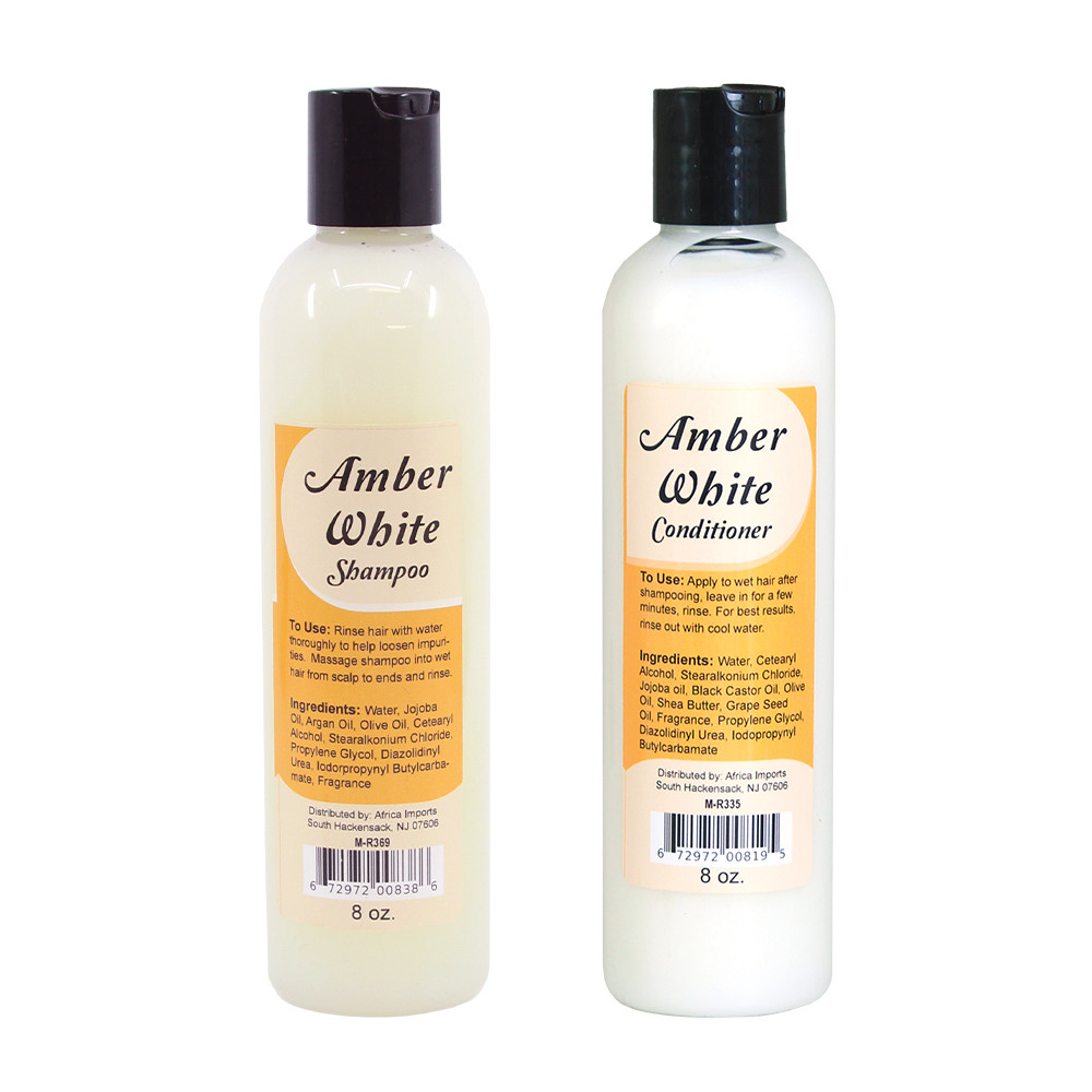 Amber White Shampoo & Conditioner Set (8 oz.) - Africa Imports