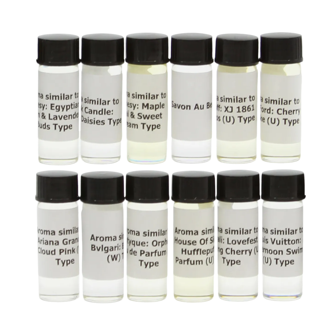 Set Of 12 New Arrival Fragrance Oil Samples – Monthly Perfume Oil ...