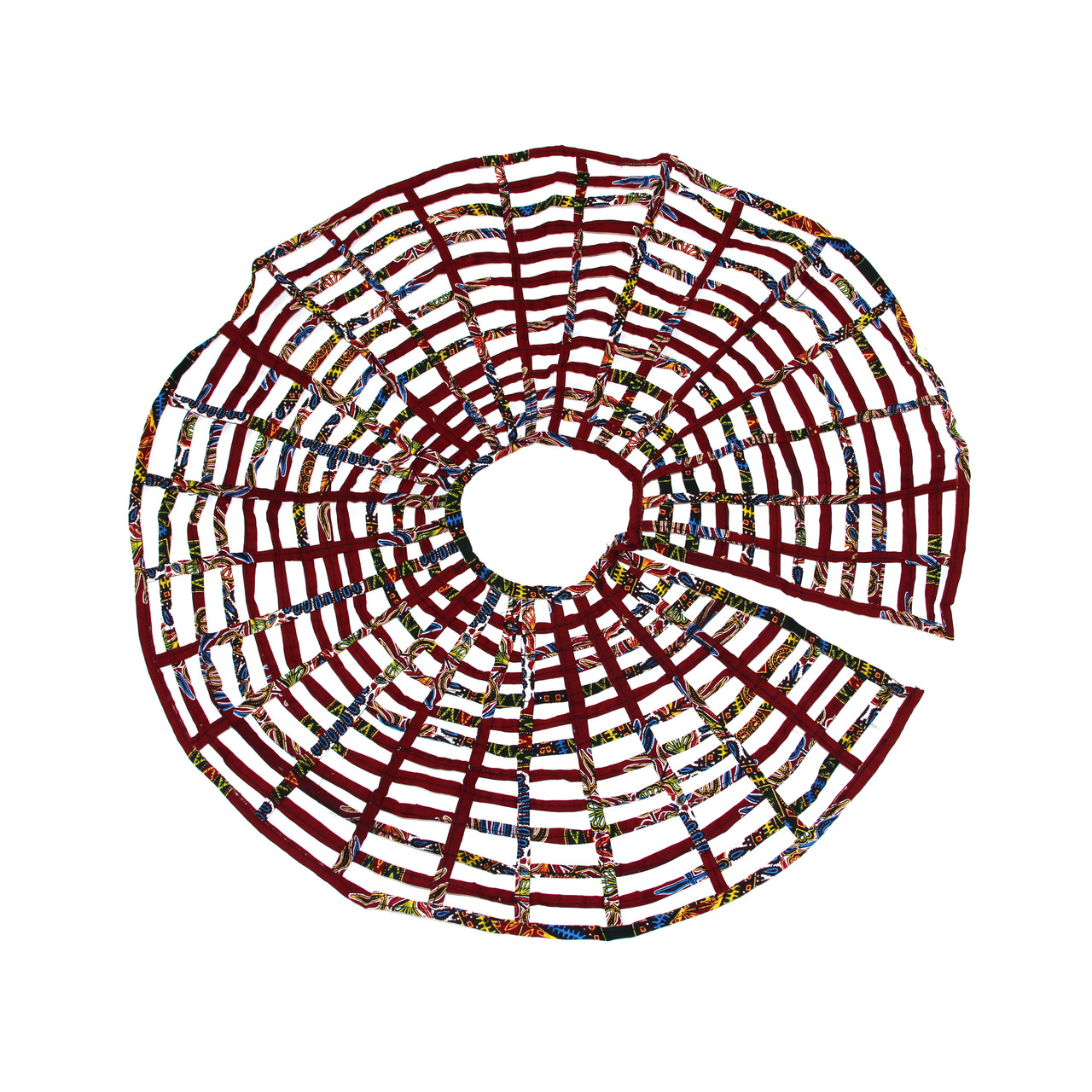 DAMAGED Burgundy Traditional Print Capette - Africa Imports