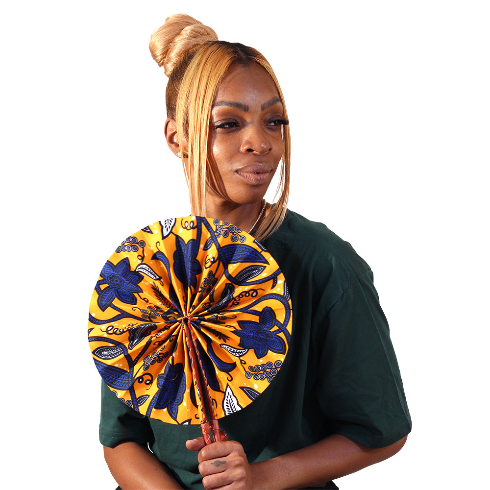 Set Of 12 African Folding Fans - Hand-woven fans | Africa Imports