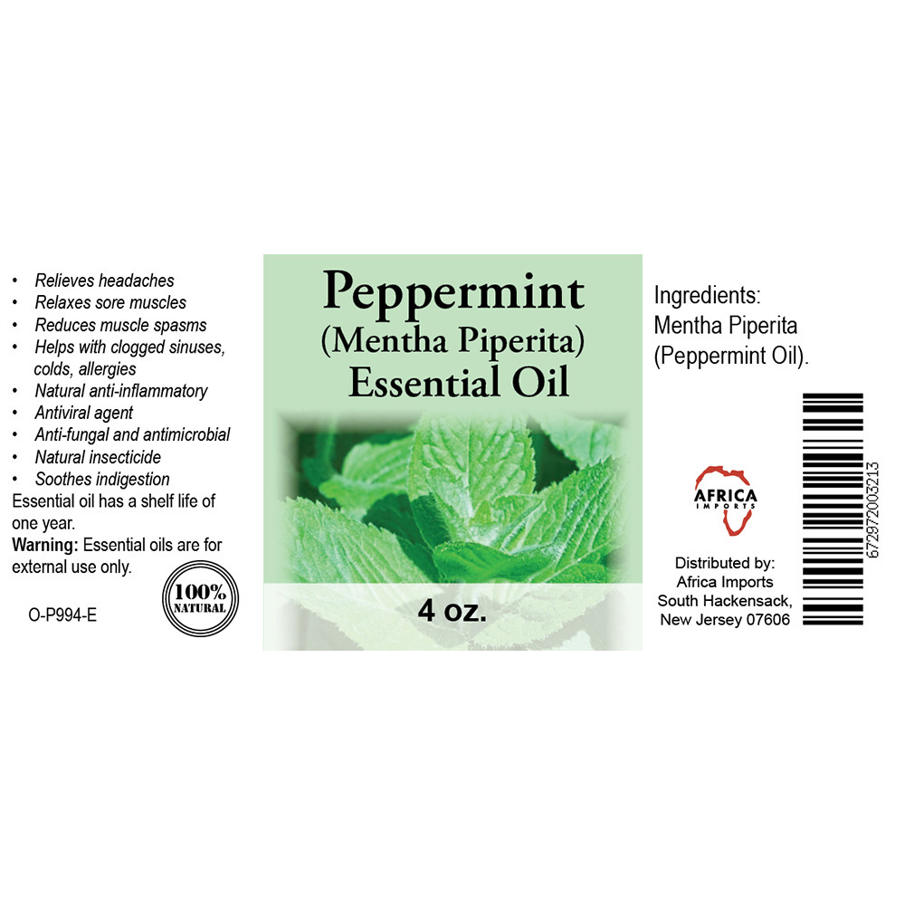 Peppermint: Supreme Essential Oil - 4 oz - Essential Oils - African ...