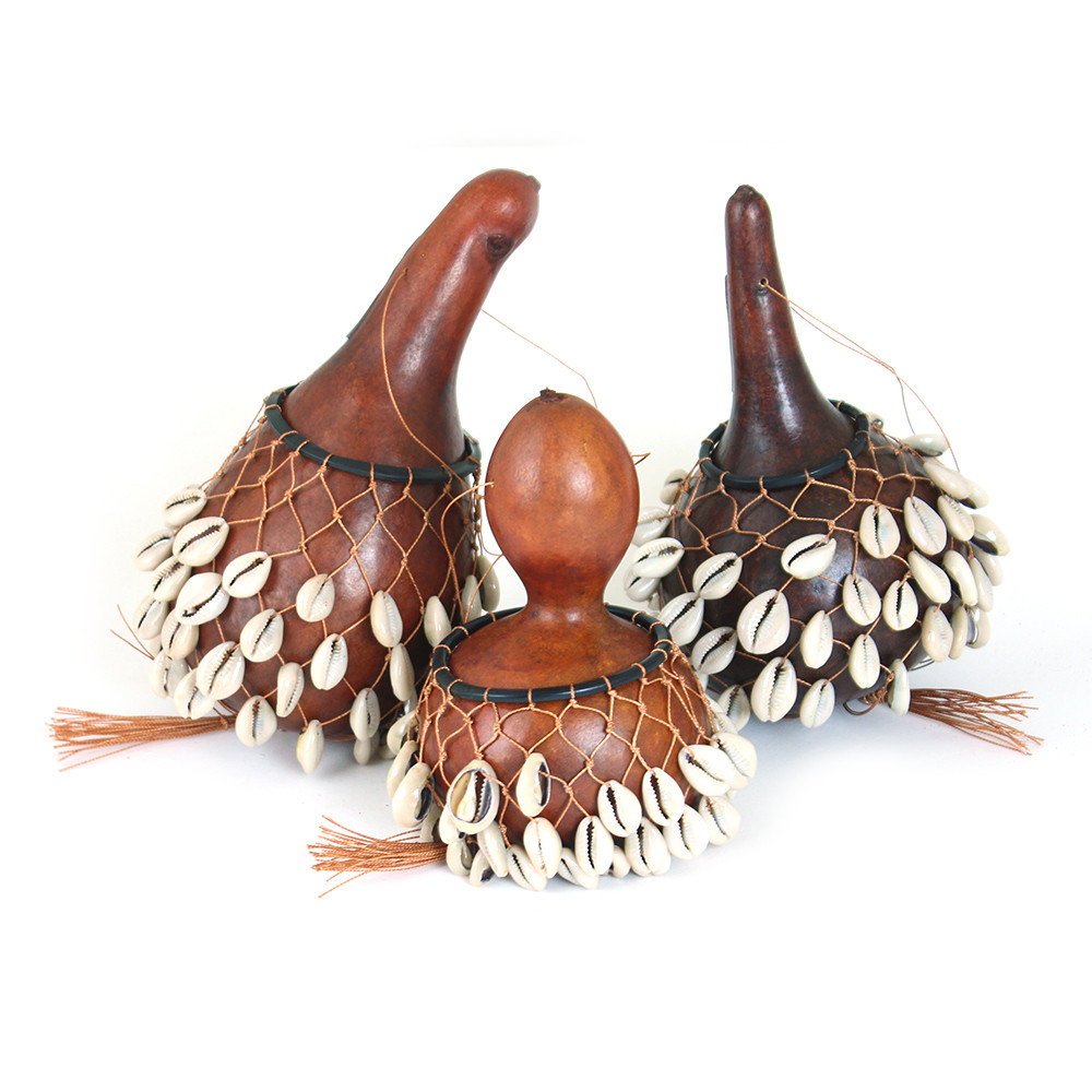 Cowrie Shell Gourd Shaker - Other Musical Instruments- African Music