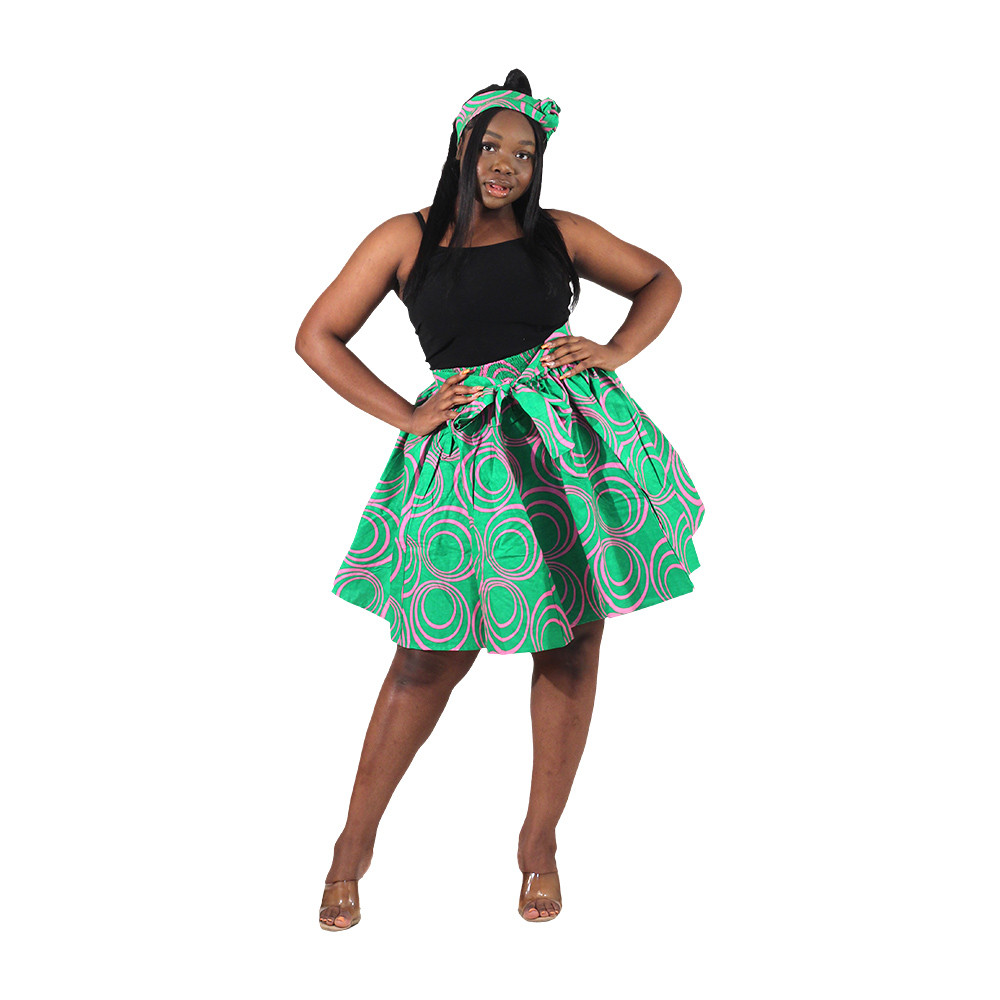 Bold African Print Short Skirt - Africa Imports