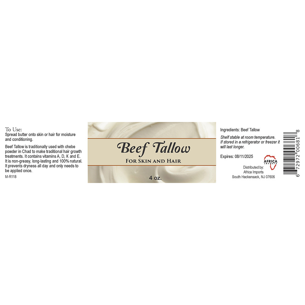 Beef Tallow (For Skin & Hair) - 4 oz. - Africa Imports
