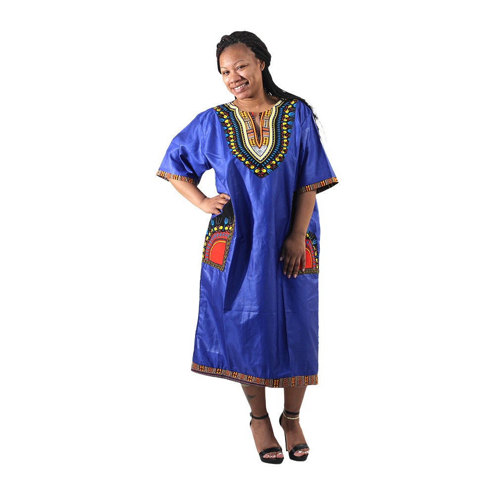 Polished Traditional Print Dress - Africa Imports