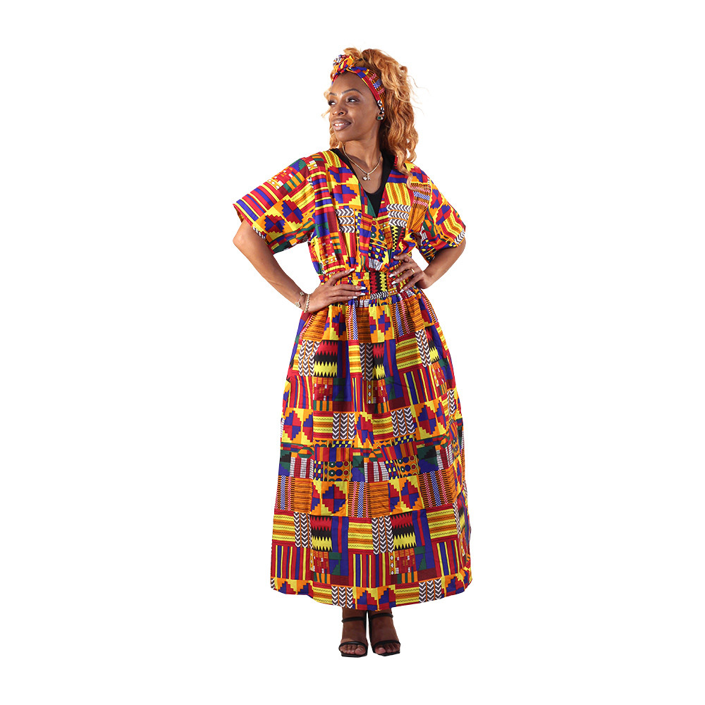 Long Ankara Print Fashion Dress - Africa Imports