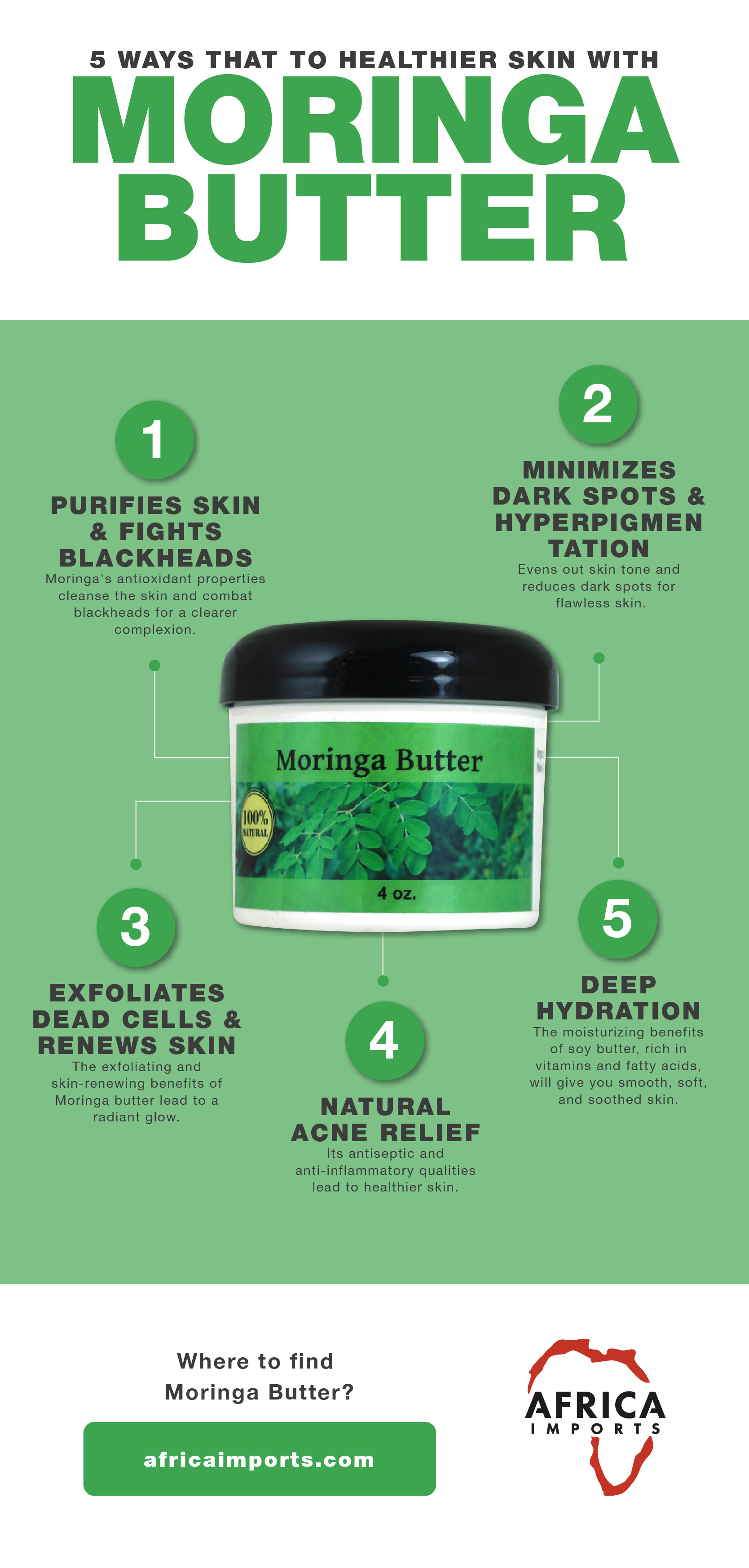 Moringa Butter - 4 oz. - Natural Butter - African Health & Beauty ...