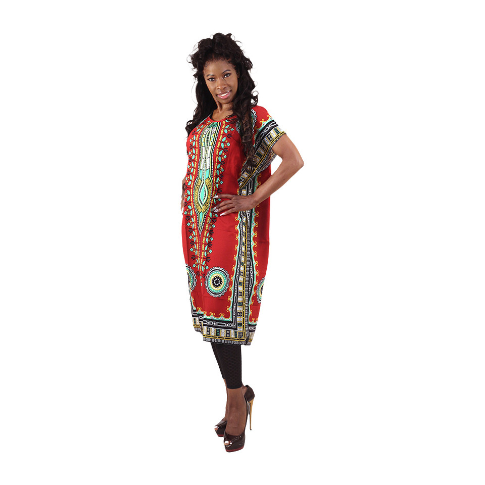 Medallion Trad Dashiki Print Kaftan - Africa Imports