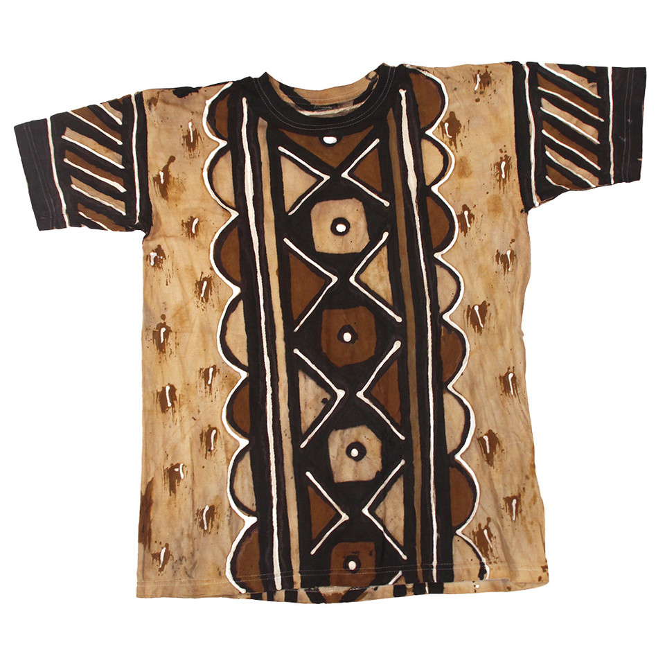 Mudcloth Hand Dyed T-Shirts - assorted designs - Africa Imports