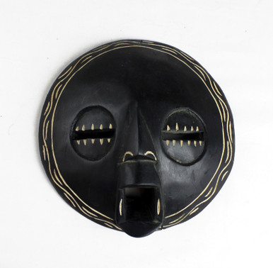 Black Ashanti Mask - 10" - Animal Masks & Wood Carvings | Africa Imports