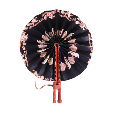 Elephant Tribal Folding Fan - Africa Imports