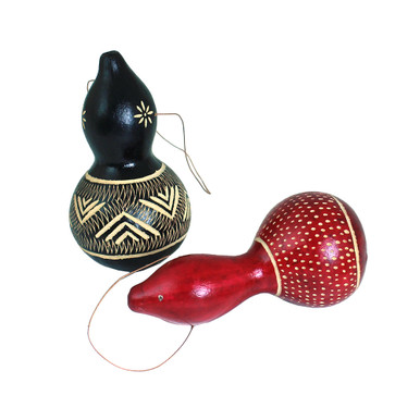 Hand Carved Calabash Gourd Ornament - Africa Imports
