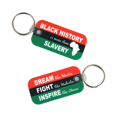 Set Of 6 Black History (Dream/Fight/Inspire) Key Chains - Africa Imports