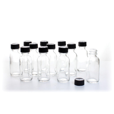1 oz. Glass Bottles - Set Of 12 - Oil Bottling Supplies - African ...