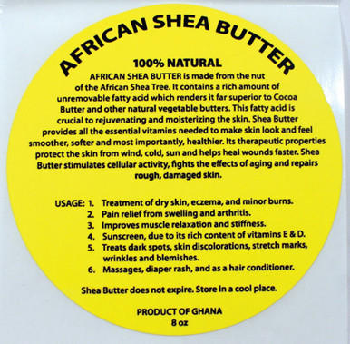 7 oz. Shea Butter Labels: Set Of 12 - Packaging, displays, and Do-It ...