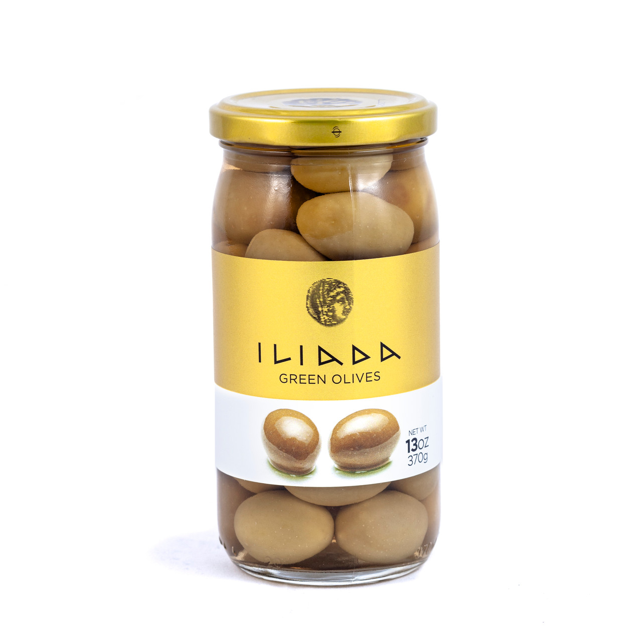 Iliada Green Olives 370g Glass Jar - Titan Foods
