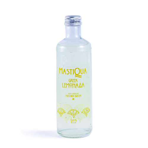 Mastiqua Greek Lemonade with Sparkling Mastiha Water 330ml Glass Bottle ...