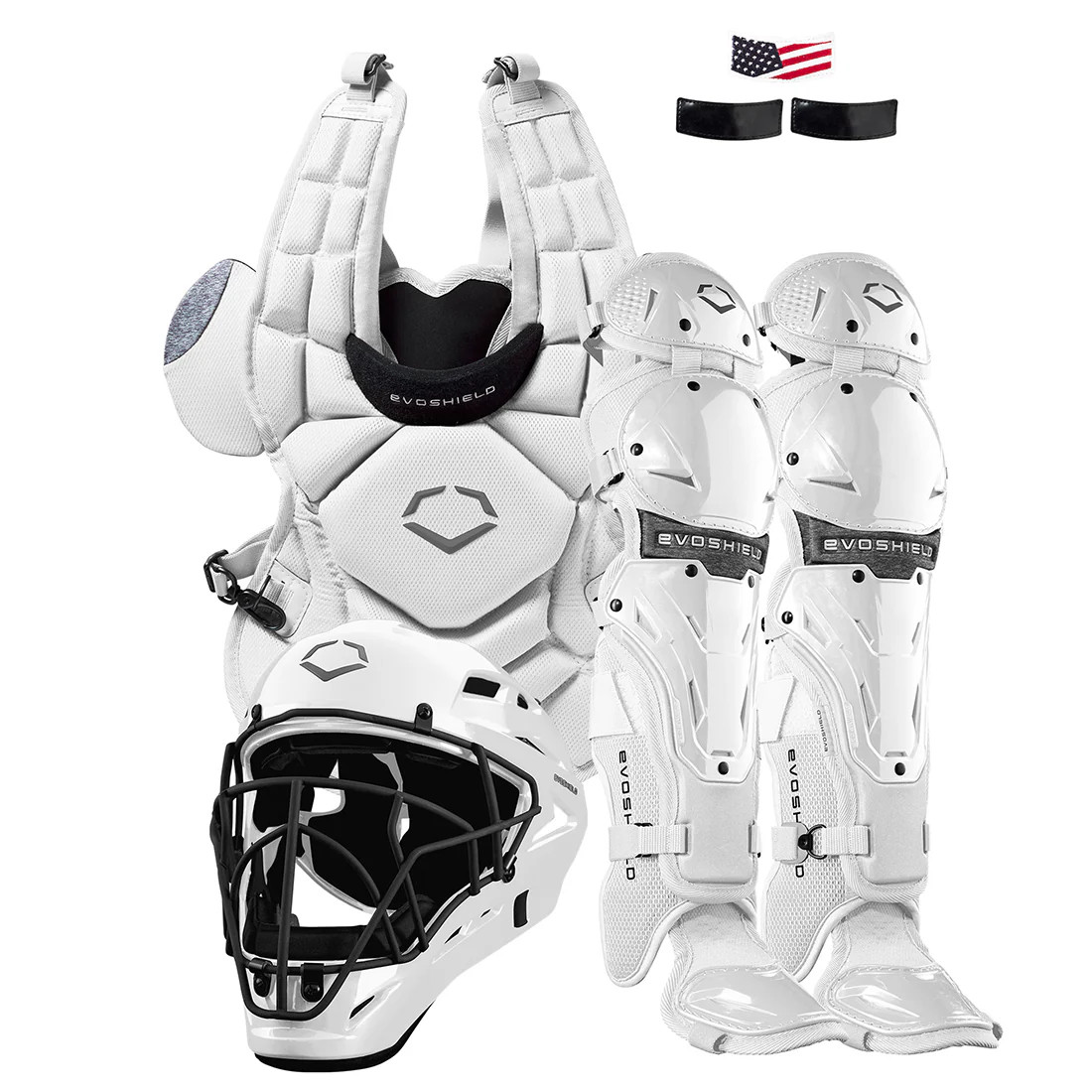 EvoShield G2S Catcher's Gear Kit (WHITE) - Pro-SRZ Helmet, Leg Guards ...