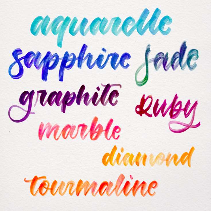 Aquarelle Lettering Set - iPad Lettering