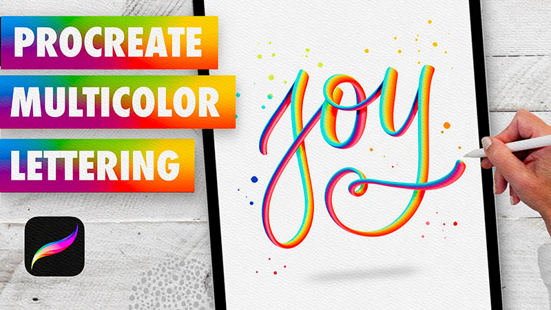 Joyful multicolor letters! - iPad Lettering