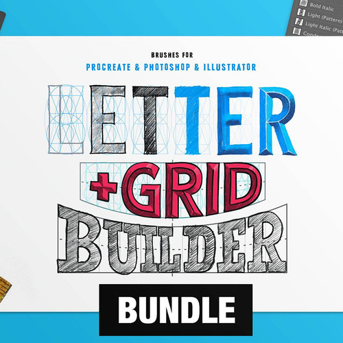 Grid Lines - iPad Lettering