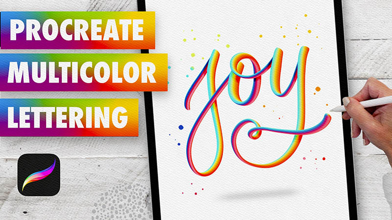 Joyful multicolor letters! - iPad Lettering