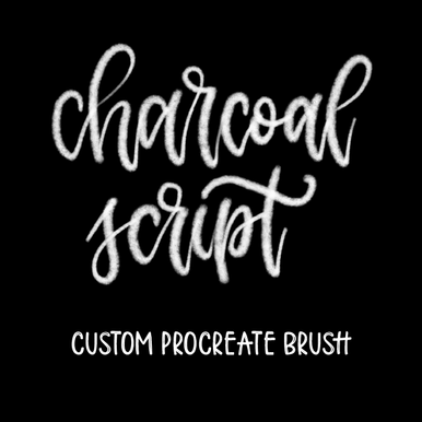 Charcoal Script Brush - iPad Lettering