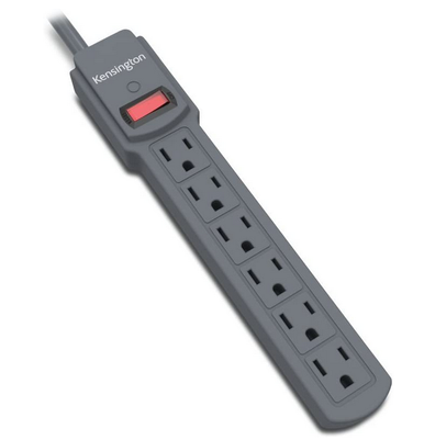 Power Strip, 6-Outlet, Gray - Fisher Hawaii