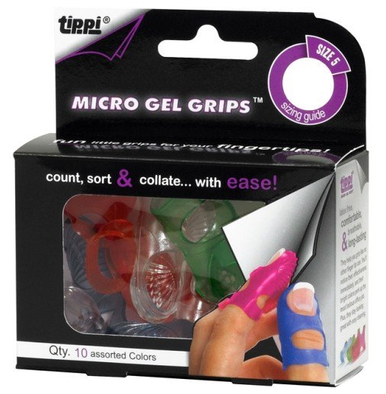 Micro Gel Fingertip Grips, Small (Size 5), Assorted Colors - Fisher Hawaii
