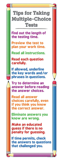 Tips for Taking Multiple-Choice Tests Colossal Poster - Fisher Hawaii