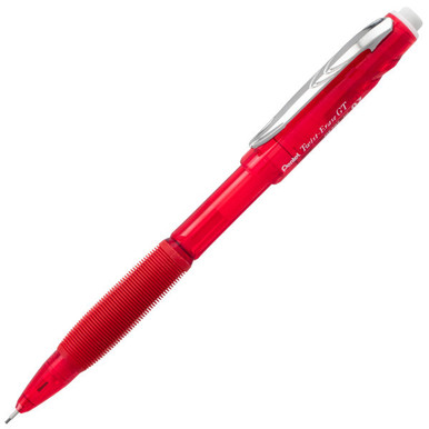 Twist-Erase GT Mechanical Pencil, 0.7mm, Transparent Red Barrel ...