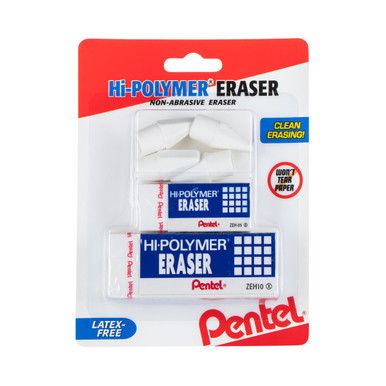 Hi-Polymer Eraser Mixed Pack, White, 6 Erasers - Fisher Hawaii