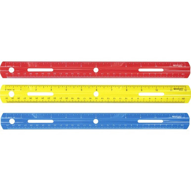 Plastic Ruler, 12in., Assorted Colors - Fisher Hawaii