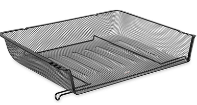 Mesh Stacking Side Load Tray, Black - Fisher Hawaii