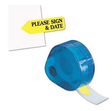Page Flags, 1-7/8" x 9/16", Yellow, "PLEASE SIGN & DATE", 120 Flags ...