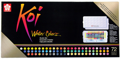 Koi Watercolors Studio Set, 72 Asst Colors - Fisher Hawaii
