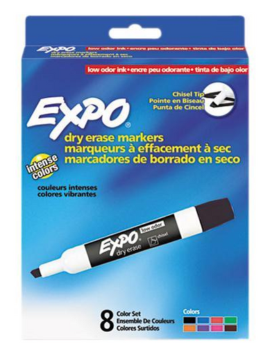 Dry Erase Markers, Chisel Tip, Assorted Colors, 8 Markers - Fisher Hawaii