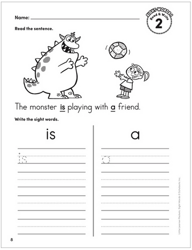 Little Learner Packets: Sight Words, 96 Pages, Grades K - 1 - Fisher Hawaii