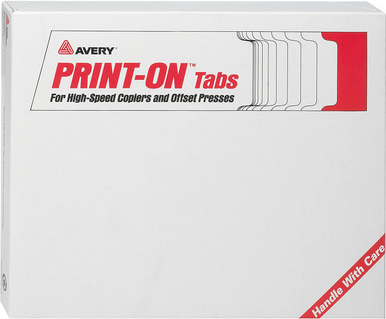 Print-On Unpunched Tabs for High-Speed Copiers & Offset Presses, 5-Tab