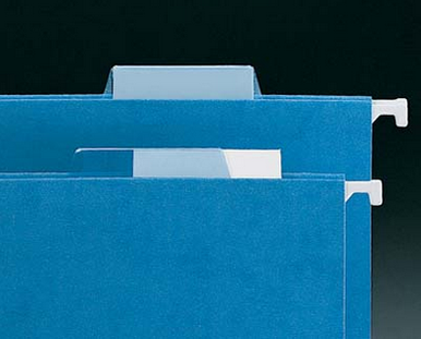 Replacement Insert for Poly Tab, 3-1/4" x 1/2", White, 1/3 Cut, 100 Inserts