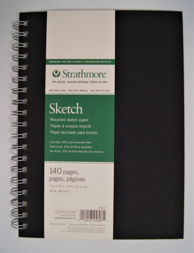 Strathmore 7"x10" 400 Series Sketch Hardcover Art Journal, 60#, Fine ...