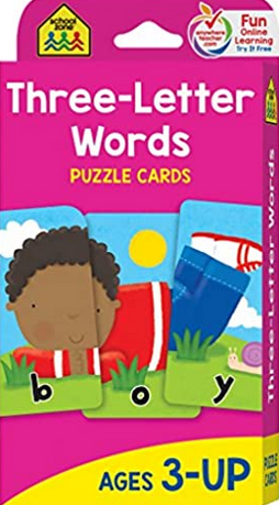 Three Letter Words Puzzle Cards, Age 3 & UP - Fisher Hawaii
