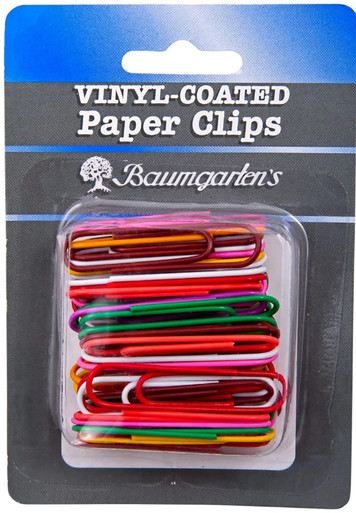 Vinyl Coated Paper Clips, Jumbo Size, Assorted Colors, 40 Clips ...