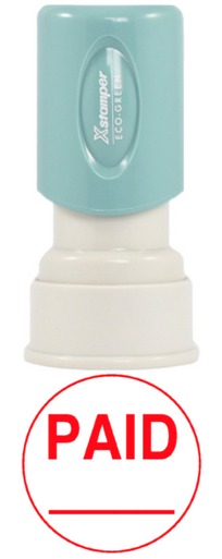 Eco-Green "PAID" Stamp, Red - Fisher Hawaii