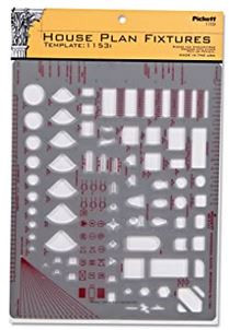 House Plan Fixtures Template, 8" x 10" - Fisher Hawaii