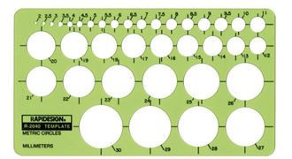 Rapidesign® R-2040 Metric Circles Template - Fisher Hawaii