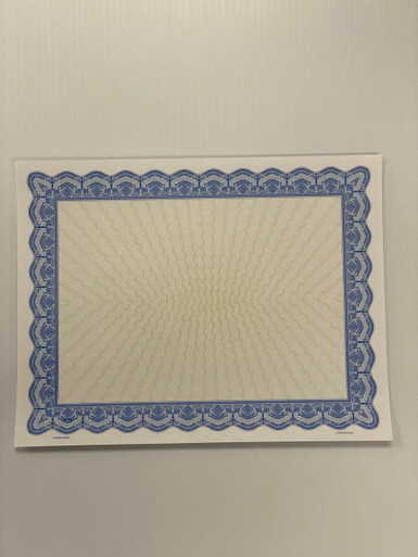 Bison Border Certificate, Blue - Fisher Hawaii